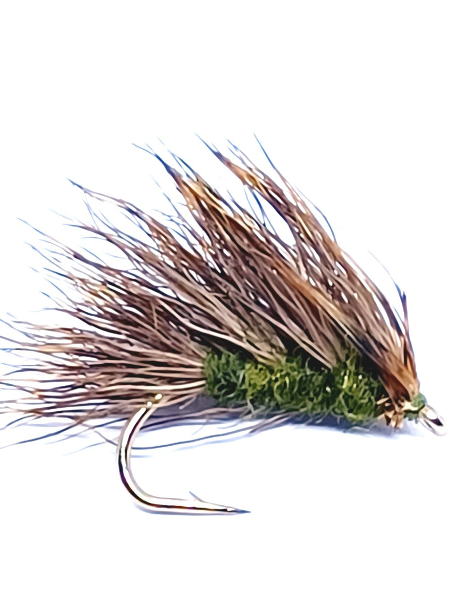 Olive Sedgehog Fly CODE J131 (s10) – FlashAttackFlies