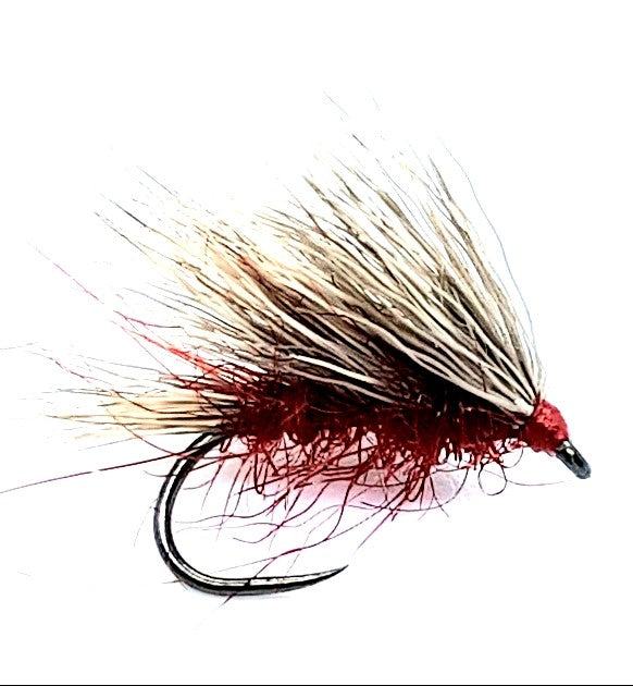 Barbless Sedge Hog Red CODE BD12(S10) – FlashAttackFlies