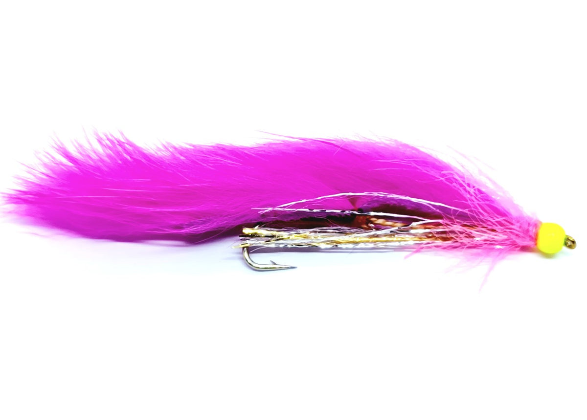 Fluro Yellow Bead Pink Snake Fly – FlashAttackFlies